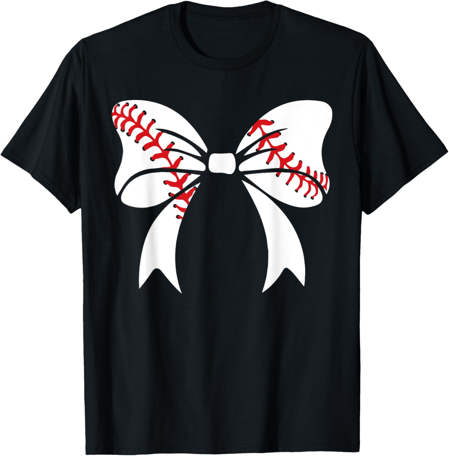 Baseball Bow Baseball Mom Mothers Day Women Baseball Mama T-Shirt ...