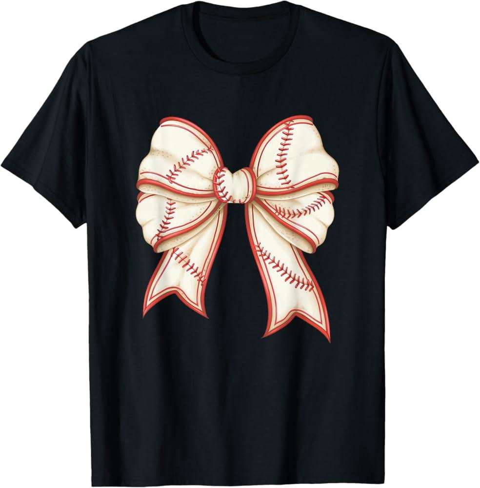 Baseball Bow Shirt, Mama Bow Graphic Sweatshir Shirt, Size 2Xl, Tee ...