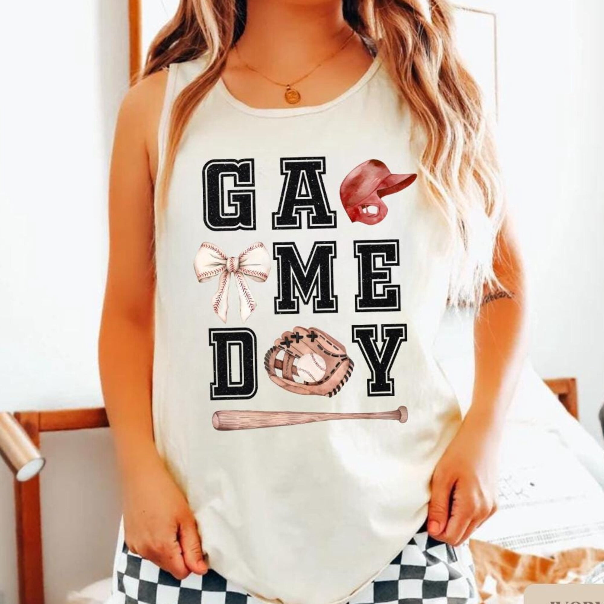 Baseball Bow Tank Top Baseball Tank Gameday Tank Women 39 s Baseball ...