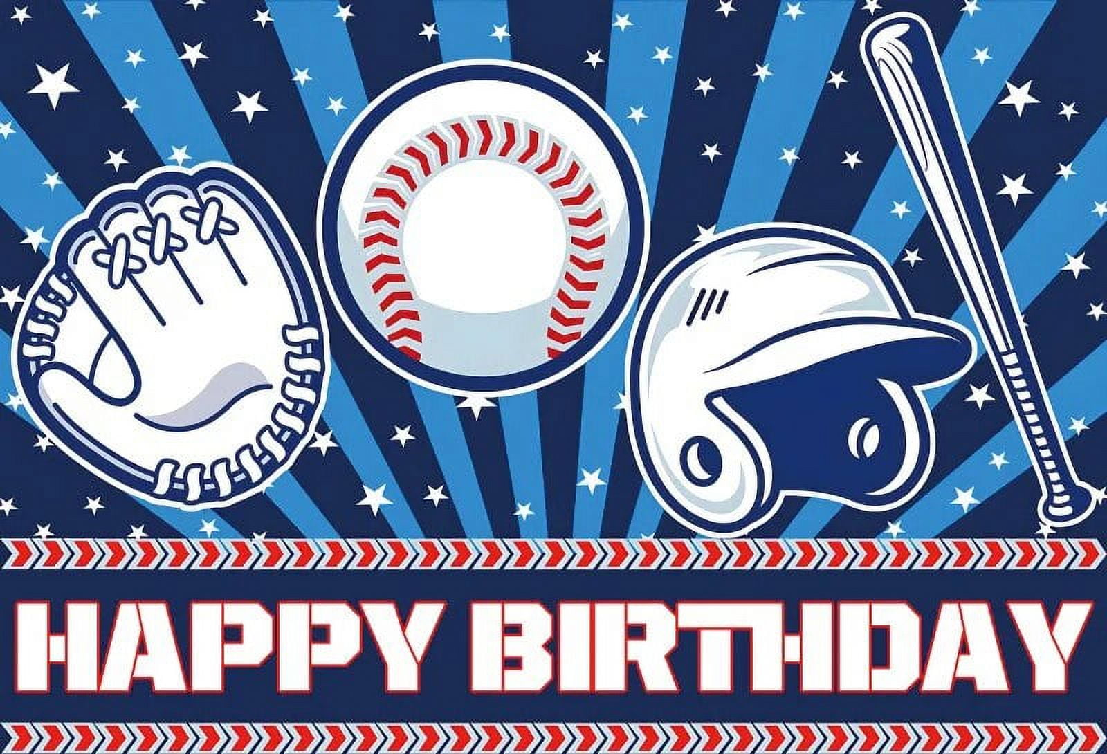 Baseball Boy 1st Birthday Backdrop Green Grass Our Little Rookie is ...