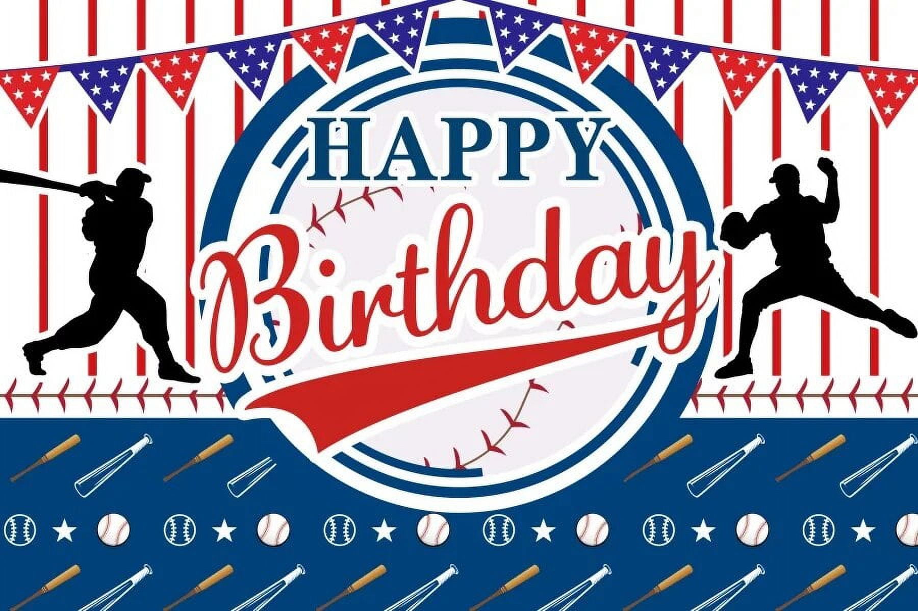 Baseball Boy 1st Birthday Backdrop Green Grass Our Little Rookie is ...