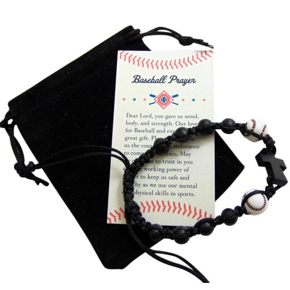 Baseball Bracelet Gift Set for Men or Women with Prayer Card and ...