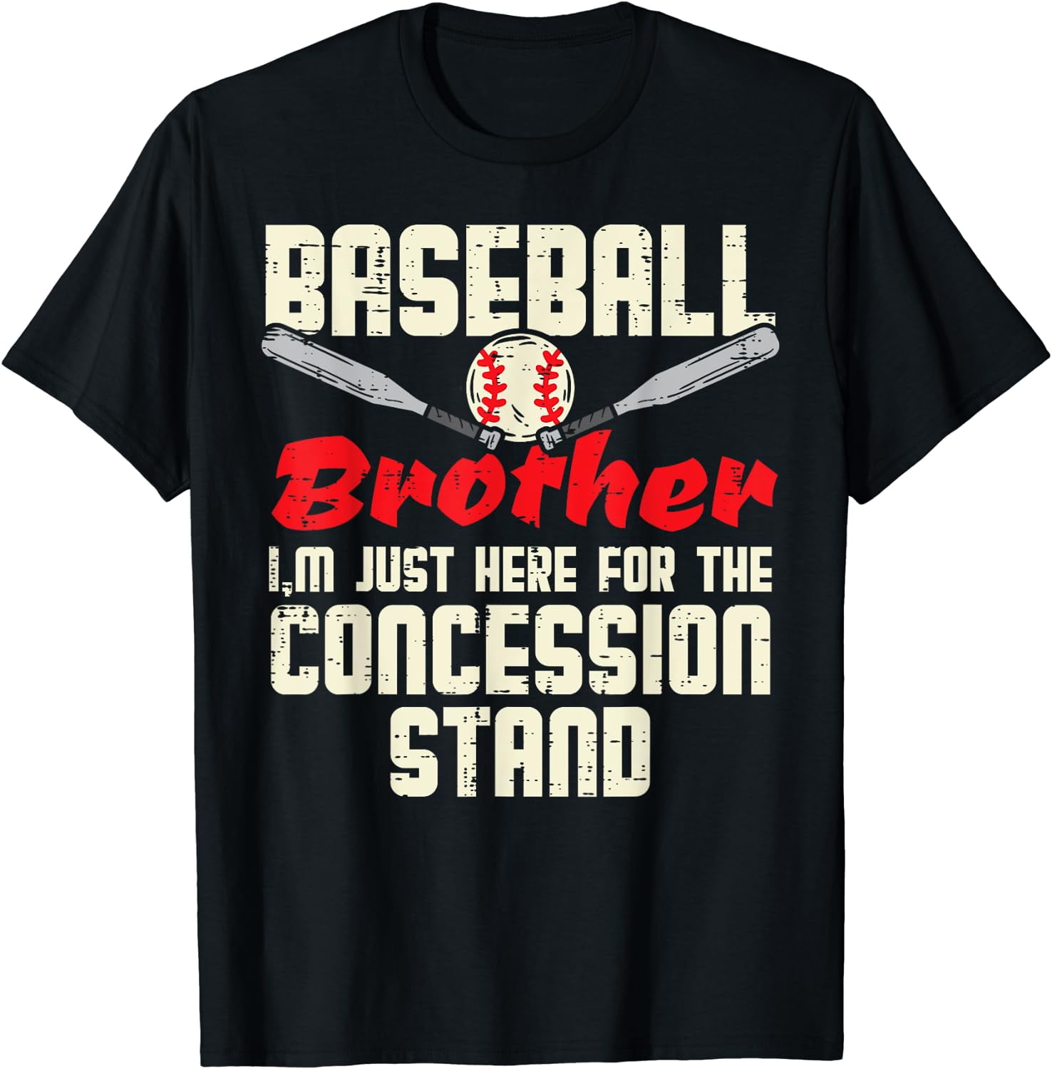 Baseball Brother Concession Stand Family Matching Men Boys T-Shirt ...