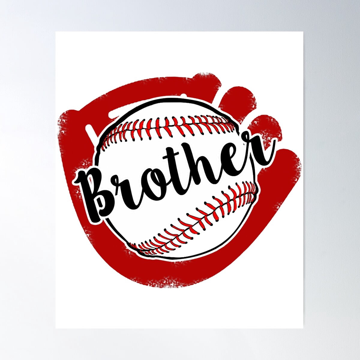 Baseball Brother For Baseball Softball Mom Poster Wall Art, Modern Wall ...