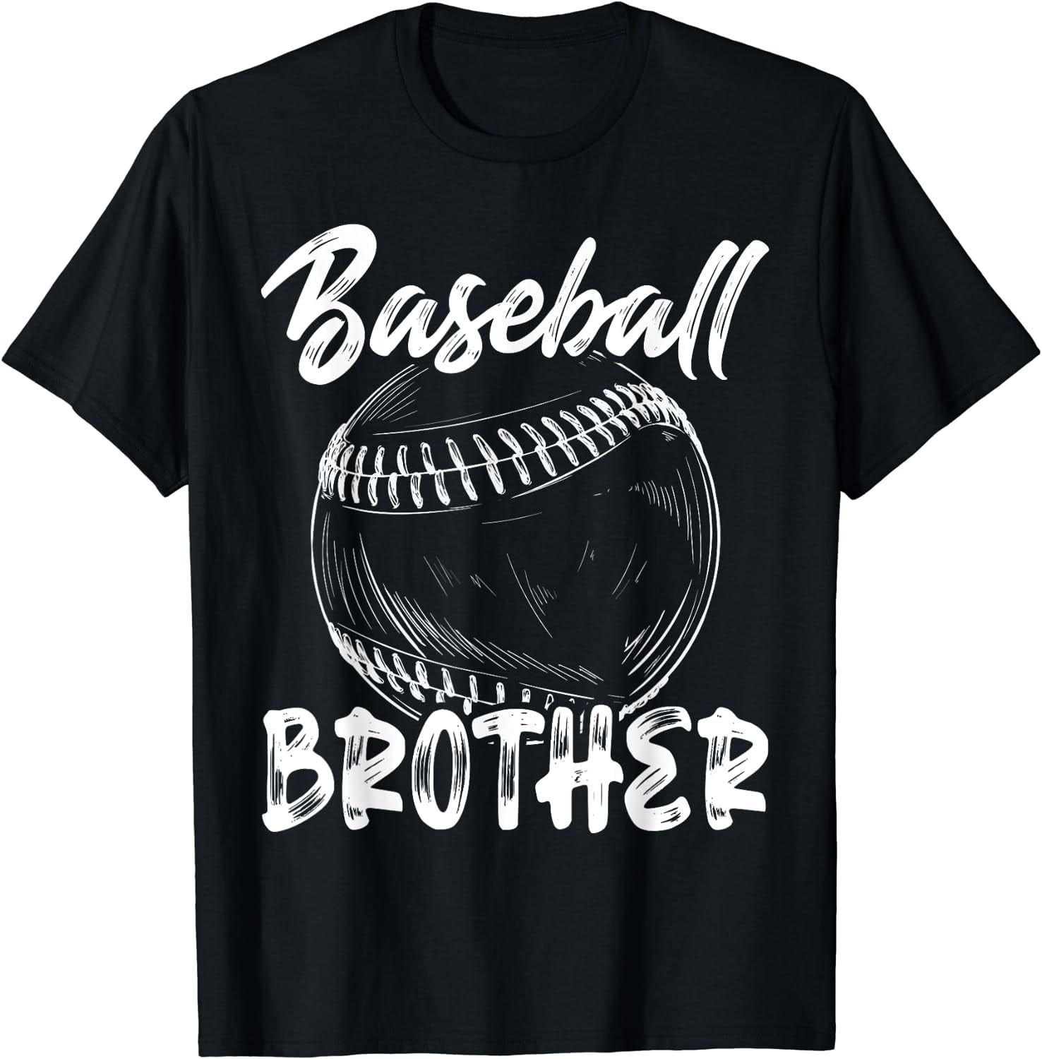 Baseball Brother For Men Family Matching Players Team T-Shirt Black ...