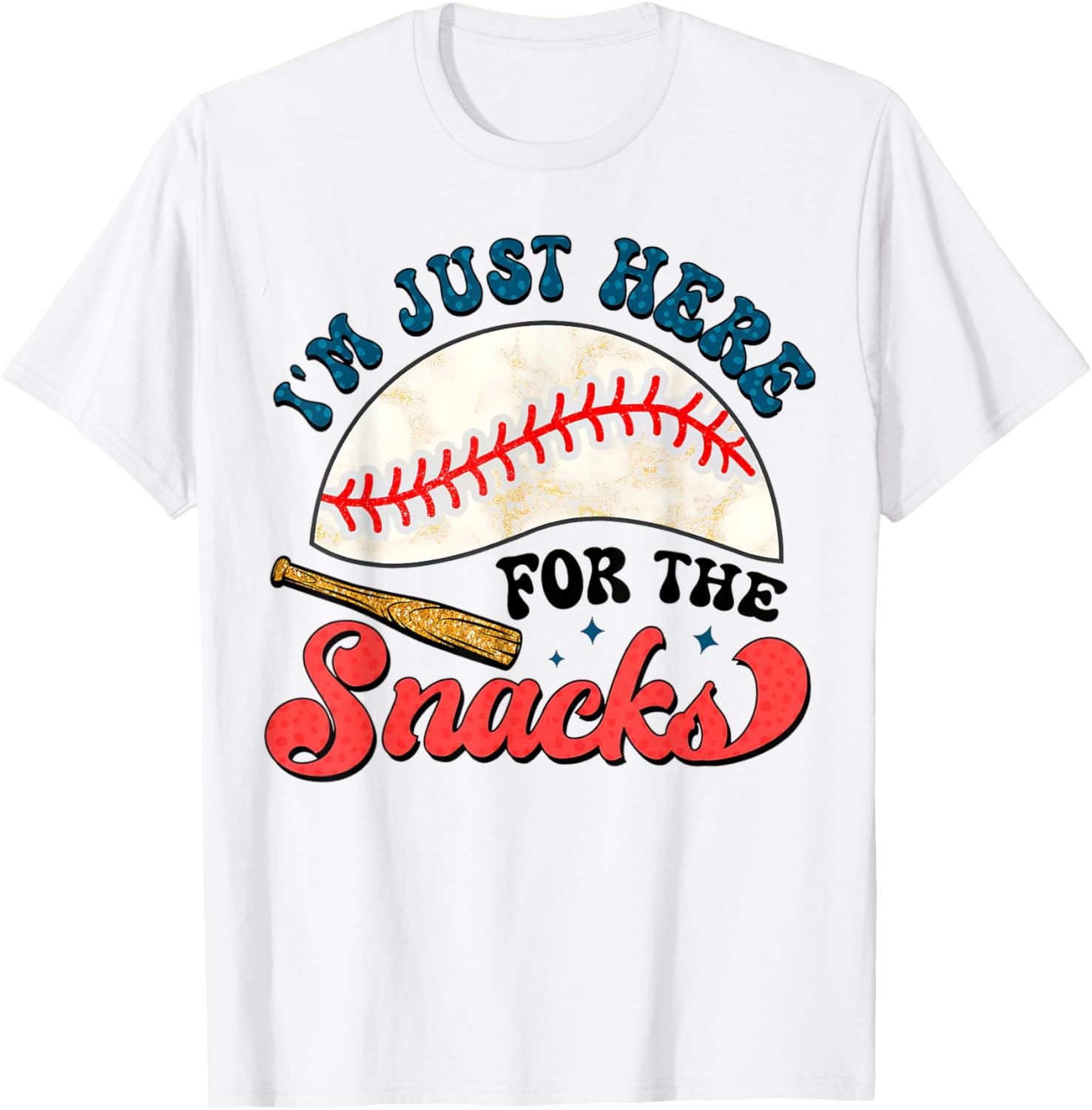 Baseball Brother I'm Just Here for the Snacks T-Shirt - Walmart.com
