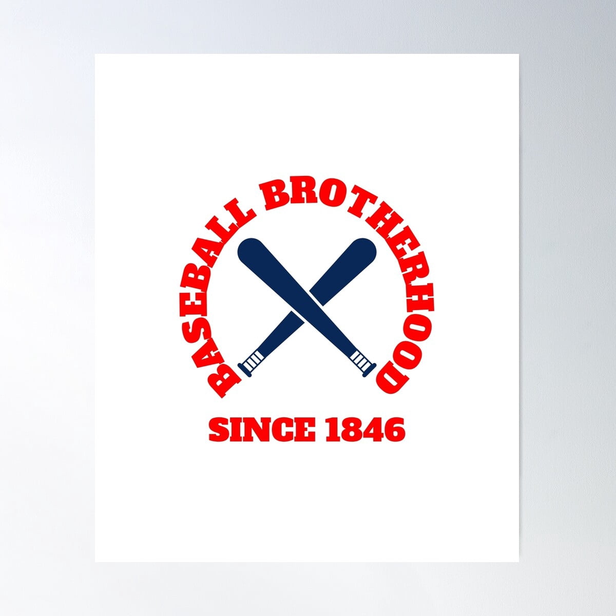 Baseball Brotherhood Design Poster Wall Art, Modern Wall Decor For ...