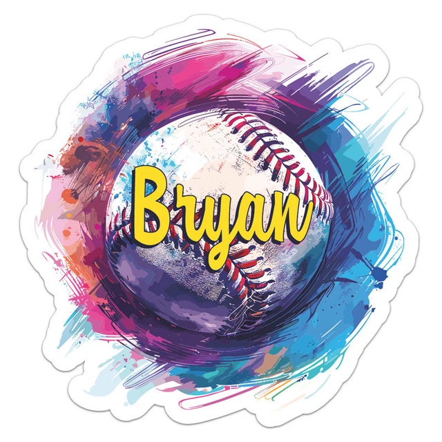 Baseball Bryan Sticker Phone Decal Water Bottle Stickers Car Decals ...
