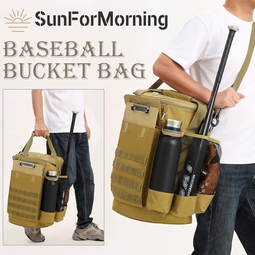 Baseball Bucket Bag Baseball Coaching Accessories Organizer Tactical ...
