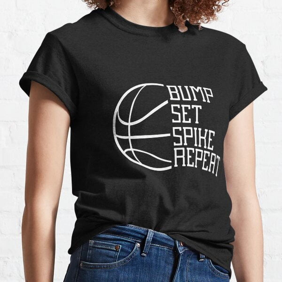 Baseball Bump Set Spike Repeat Classic T-shirt - Walmart.com