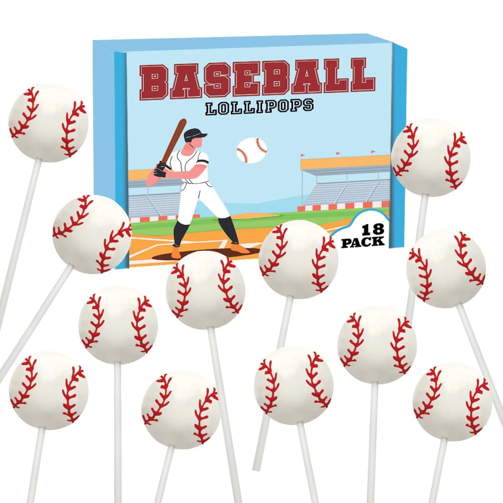 Baseball Candy Lollipops - YYF14 18 Count Individually Wrapped Suckers ...