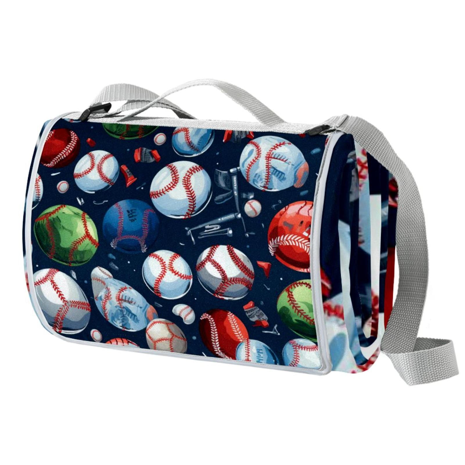 Baseball Canvas Picnic Blanket Outdoor Waterproof Portable Mat for ...