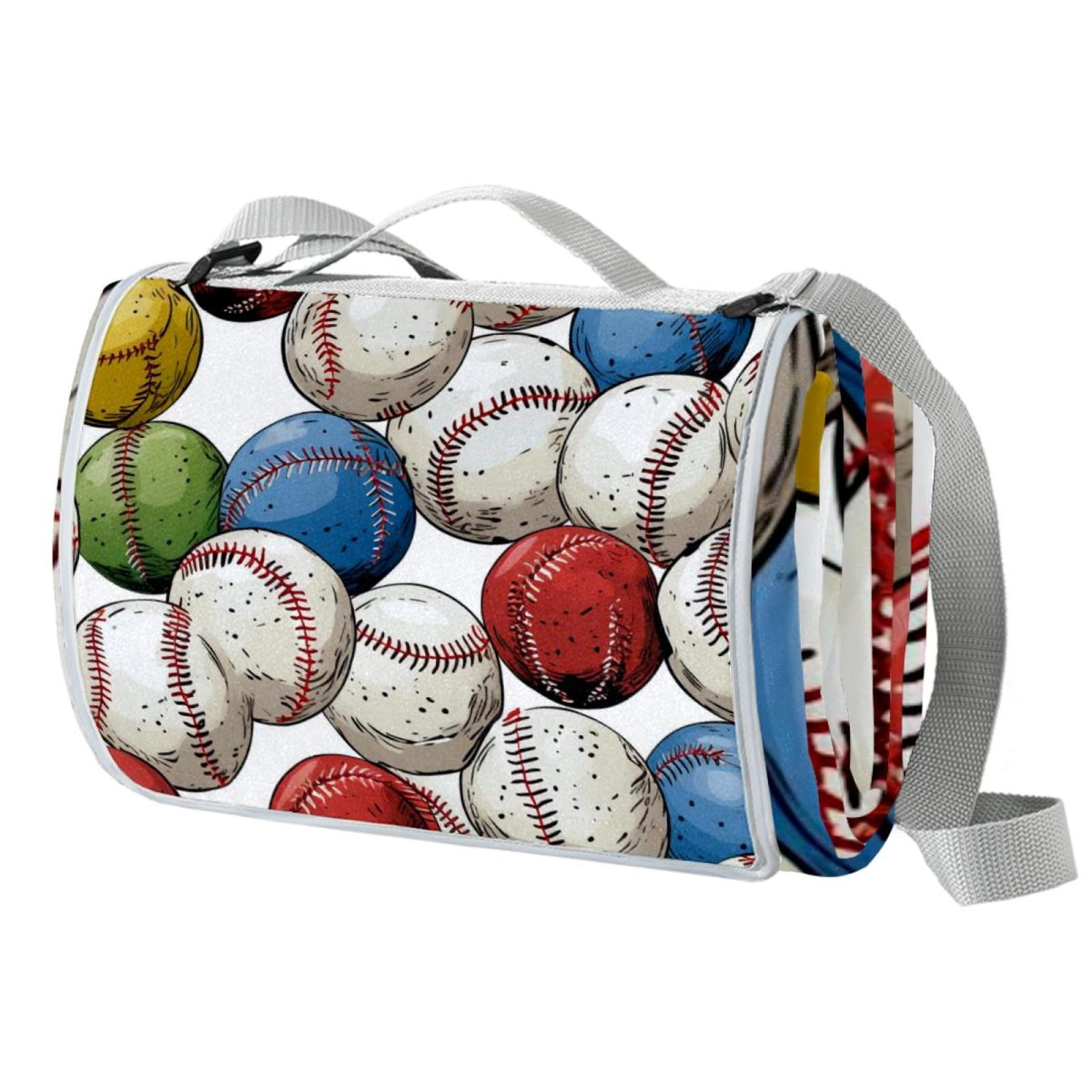 Baseball Canvas Picnic Blanket Outdoor Waterproof Portable Mat for ...