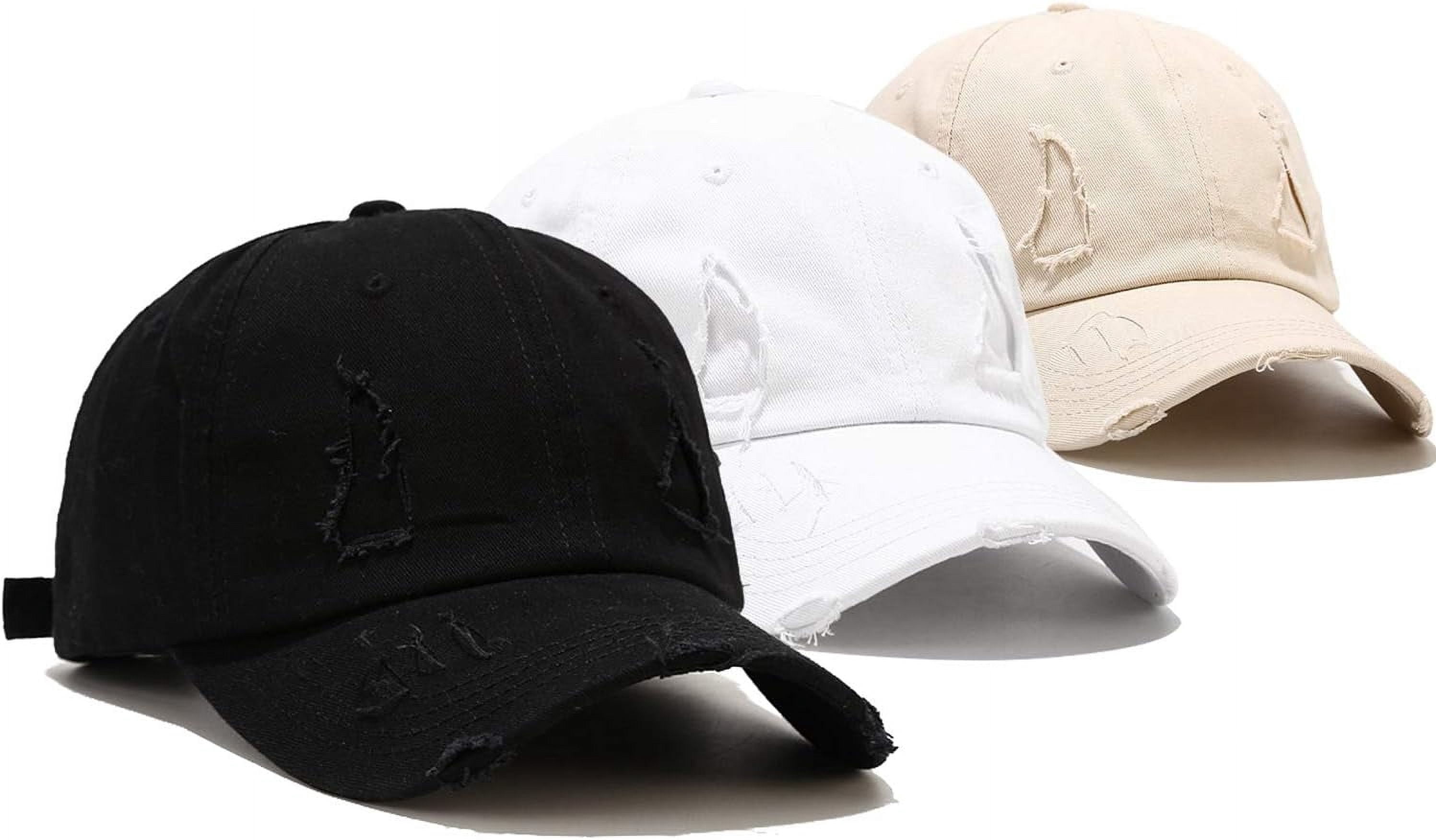 Baseball Cap 3 Pack Vintage Distressed Low Profile Unstructured Broken ...