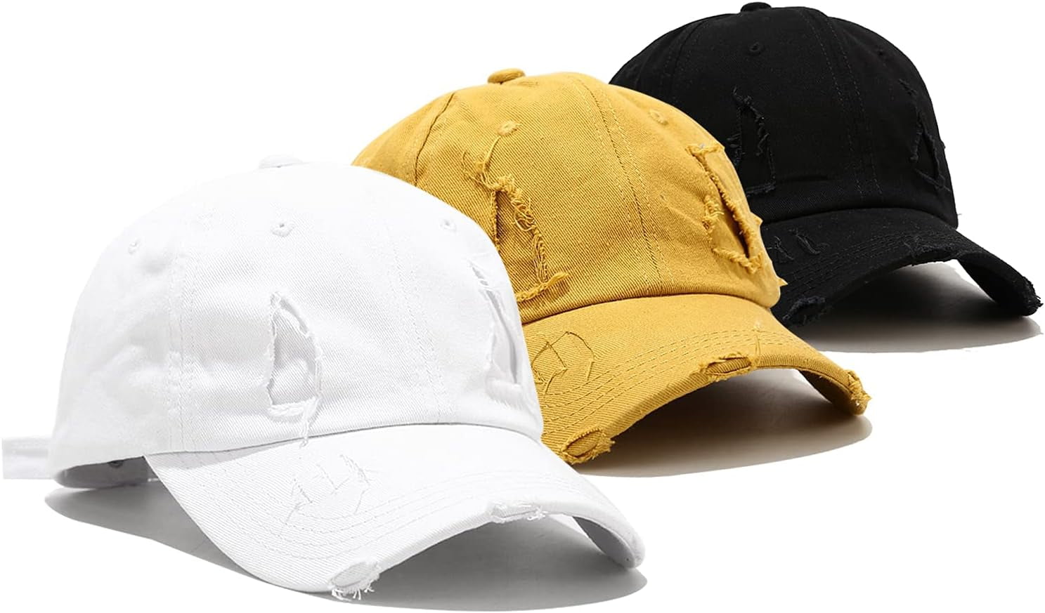 Baseball Cap 3 Pack Vintage Distressed Low Profile Unstructured Broken ...