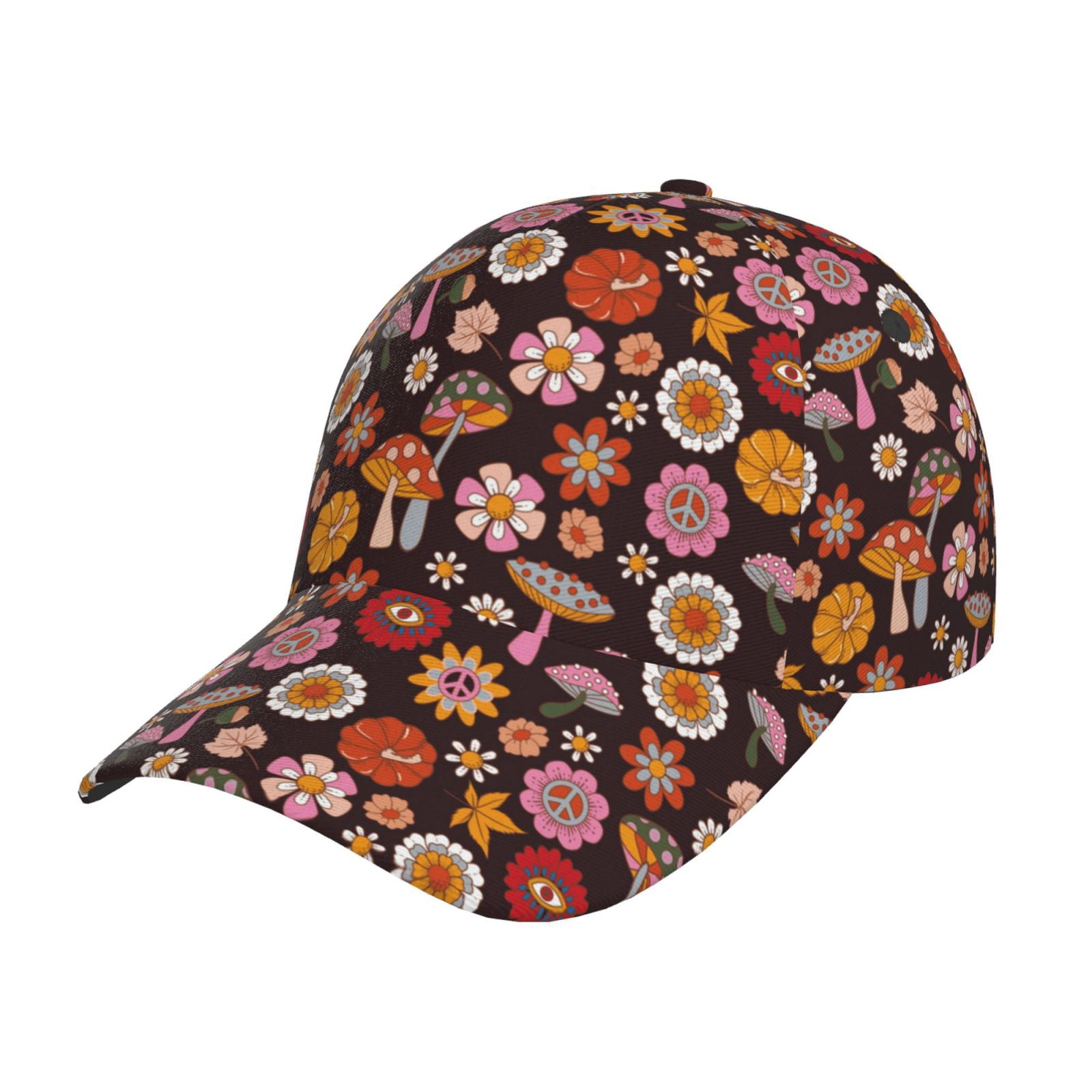 Baseball Cap - 70s Groovy Hippie Retro Adjustable Size Hats for Men and ...