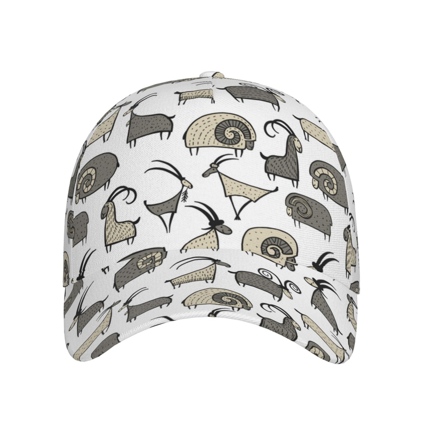 Baseball Cap, Abstract Cartoon Cute Goat Trucker Hats Women Dad Hat For ...