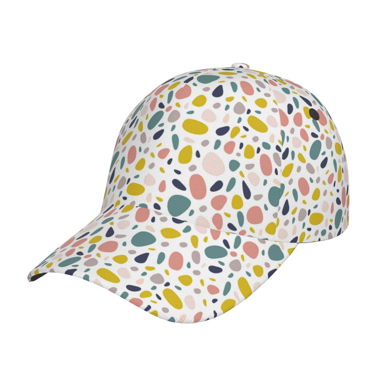 Baseball Cap, Abstract Colorful Pebbles Pattern Hats For Men Women Low ...
