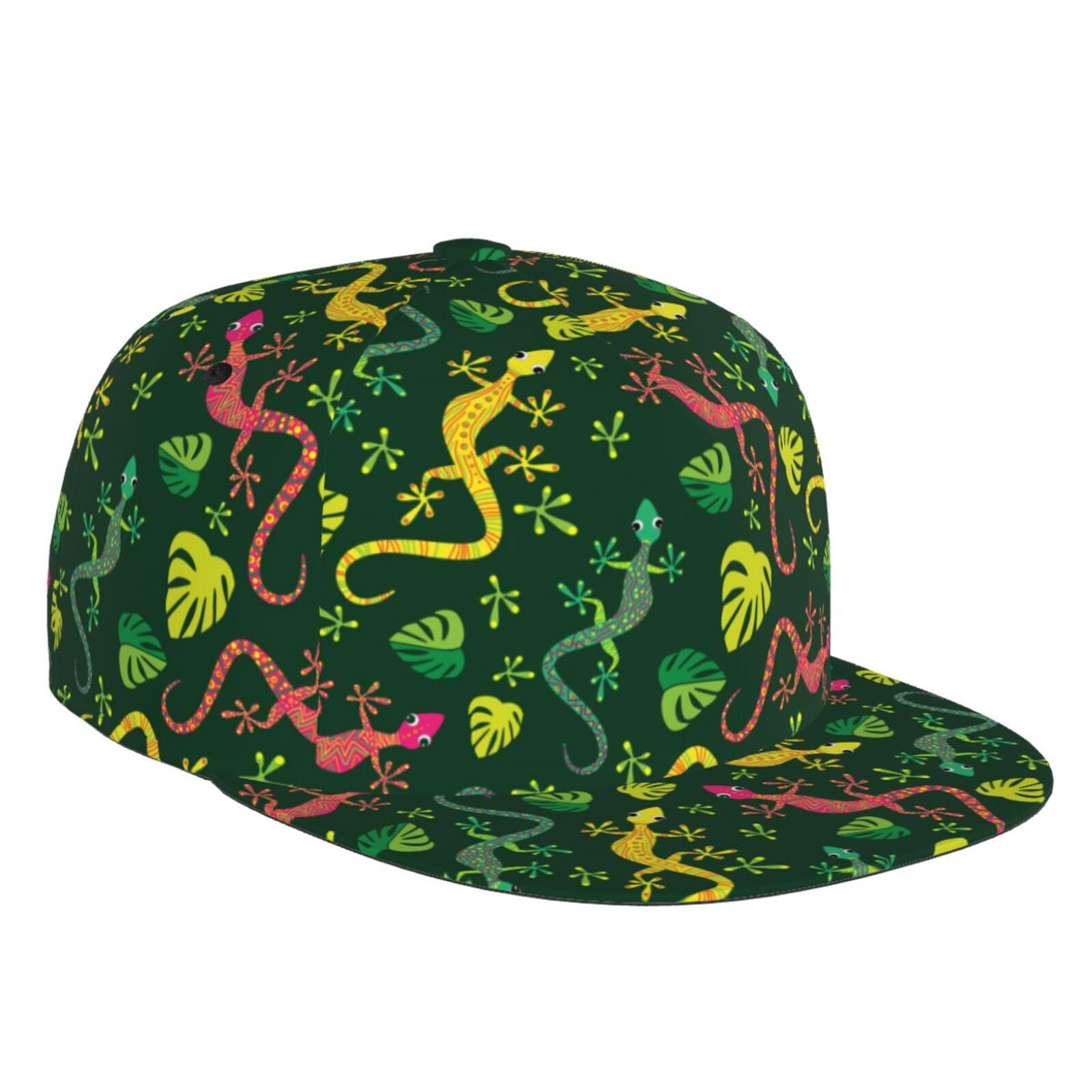 Baseball Cap - Abstract Cute Lizard Gecko Leaves Hats for Men/Women Low ...