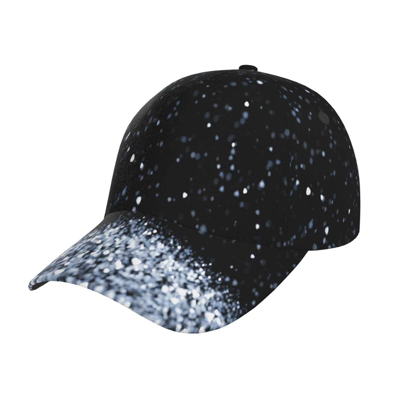 Baseball Cap - Abstract Glitter Sparkle Black Hats for Men Women Low ...