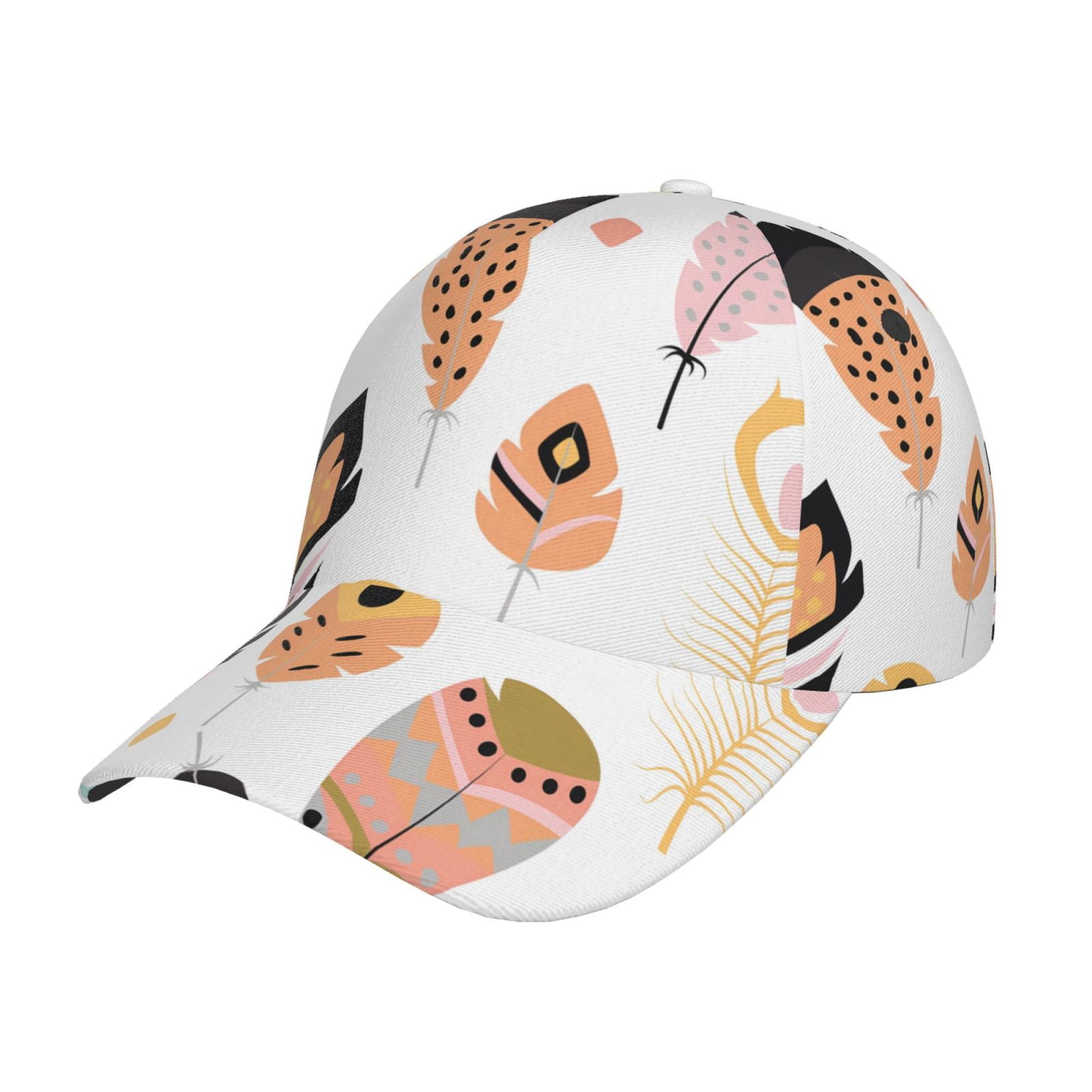 Baseball Cap - Abstract Pastel Feather Pattern Hats for Men Women Low ...