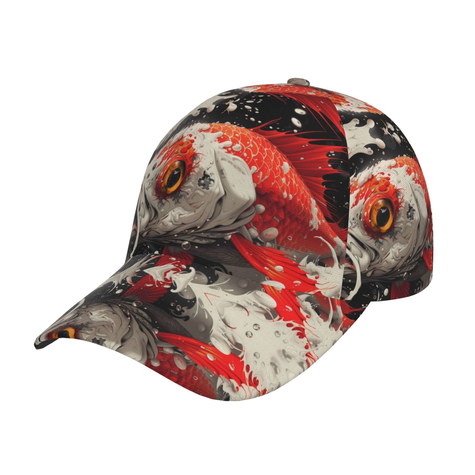 Baseball Cap, Abstract Red Koi Fish Art Sun Hats for Men Women ...