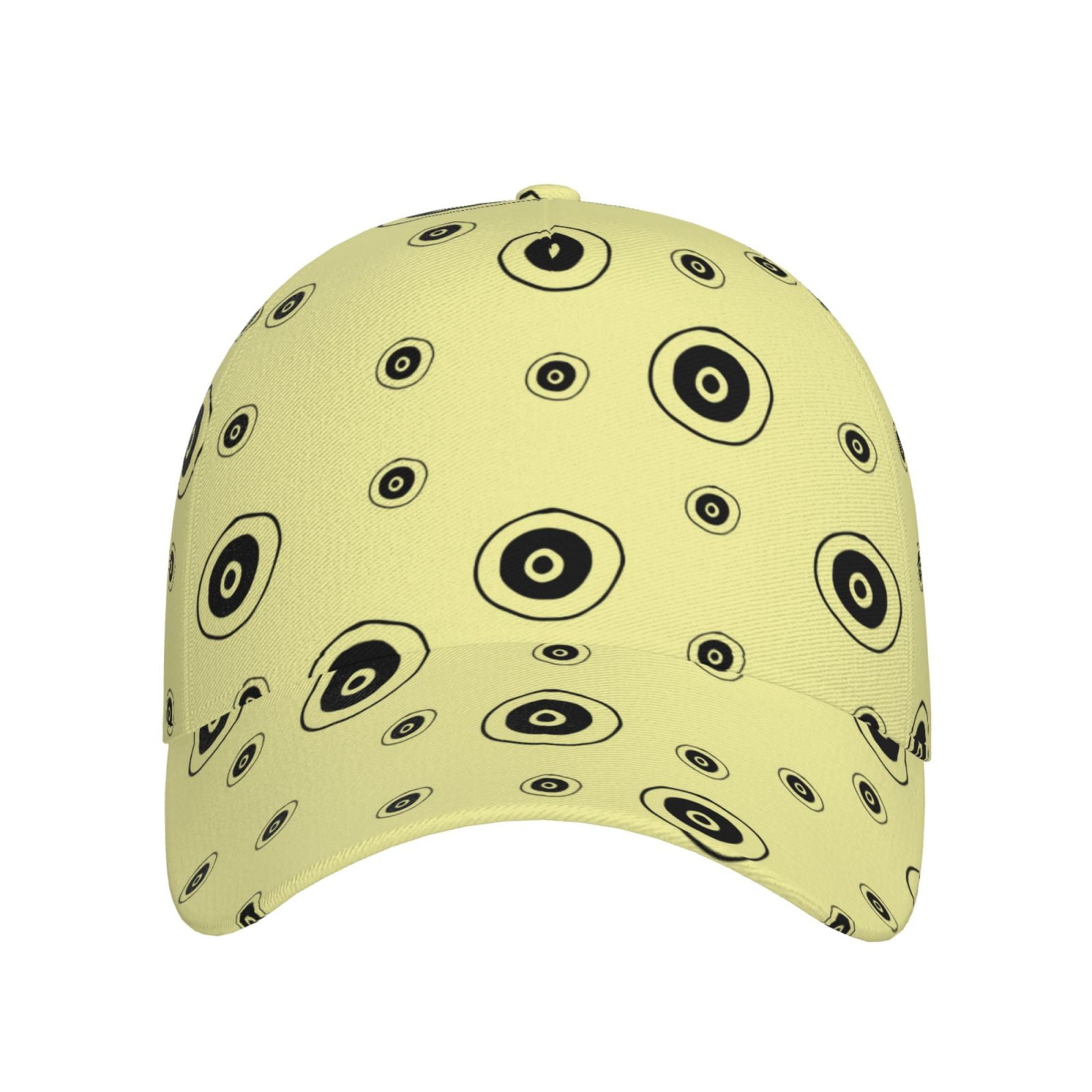 Baseball Cap, Abstract Yellow Circles Trucker Hats Women Dad Hat For ...