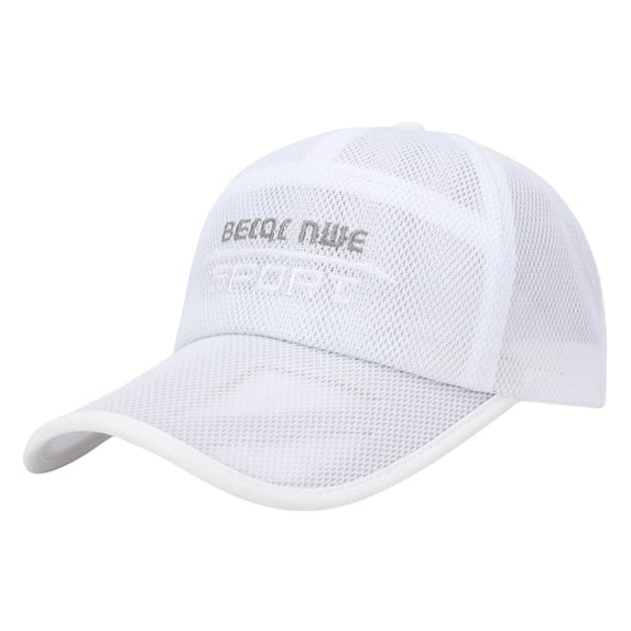 Baseball Cap Adjustable Men Hollow Brim Breathable Mesh Outdoor Fishing ...