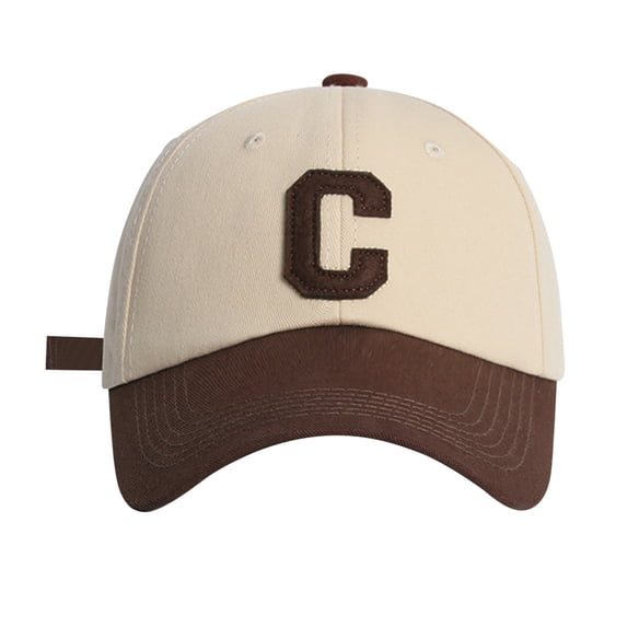 Baseball Cap Adjustable Spring/Summer Big Headed Soft Top C Letter ...