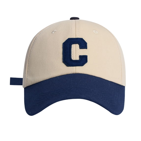 Baseball Cap Adjustable Spring/Summer Big Headed Soft Top C Letter ...
