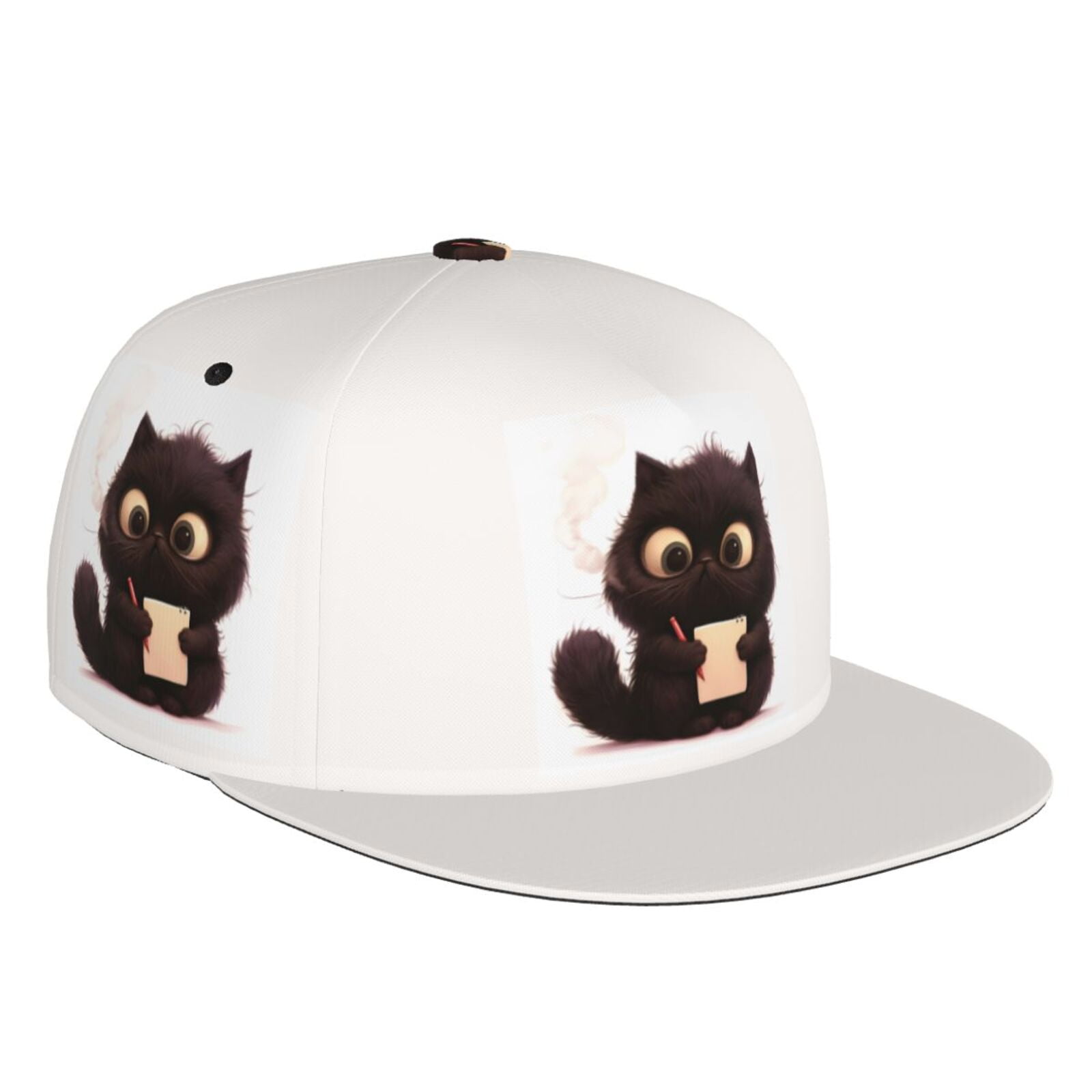 Baseball Cap - Adorable Black Kitten Drawing Hats for Men/Women Low ...
