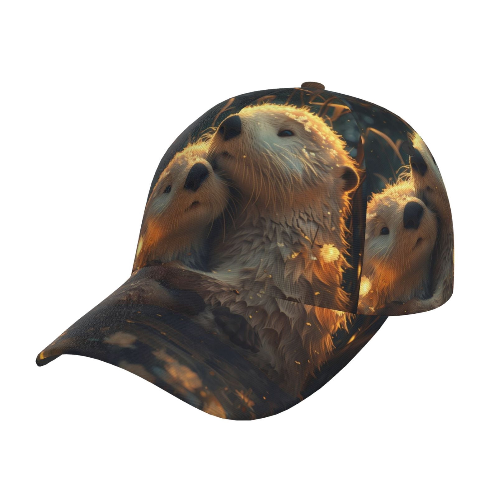 Baseball Cap, Adorable Otter Pair Hug Trucker Hats Women Dad Hat for ...