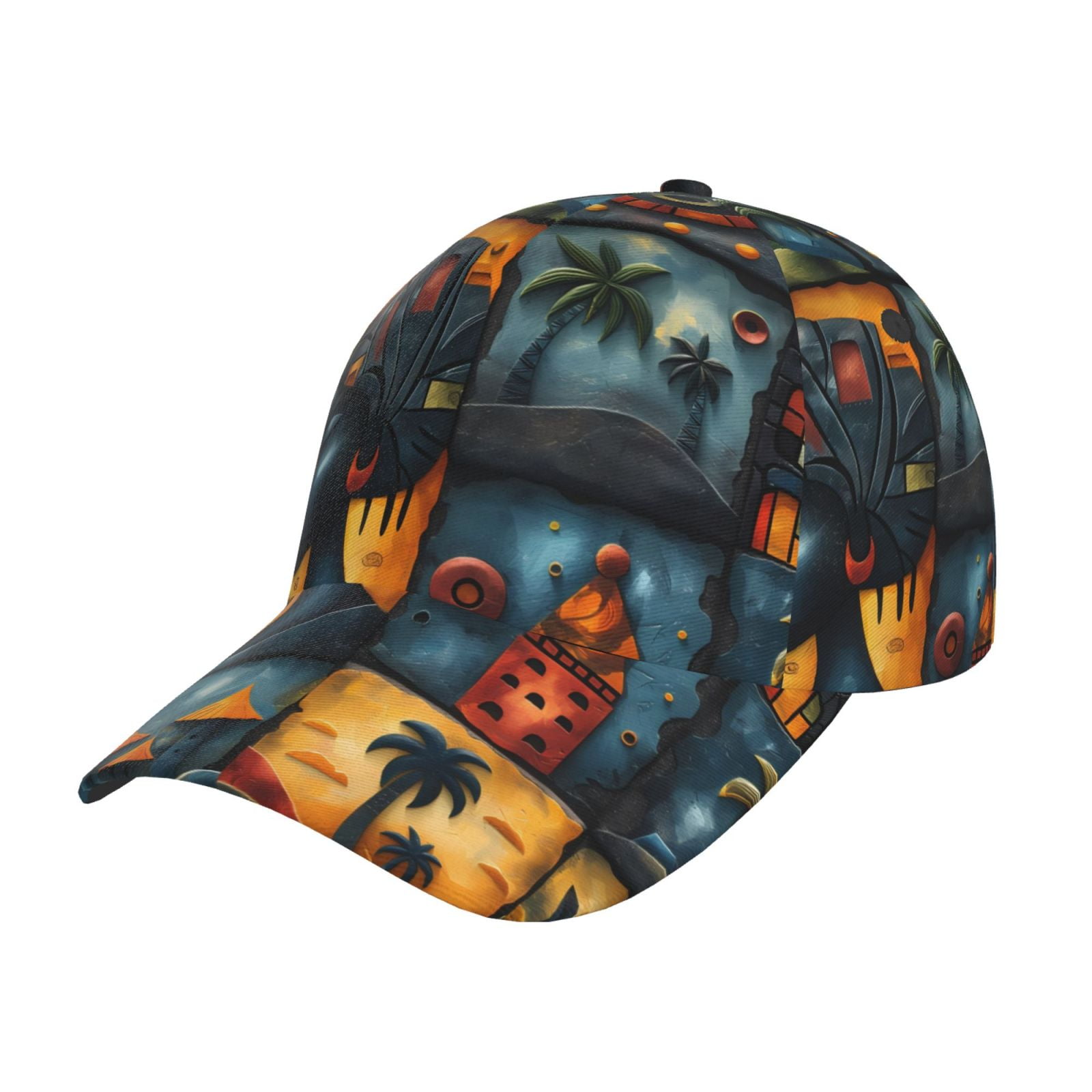 Baseball Cap - African Art Tile Mosaic Adjustable Size Hats For Men And ...