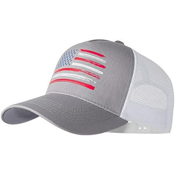 Baseball Cap, American Flag Trucker Hat for Men Women, Breathable ...