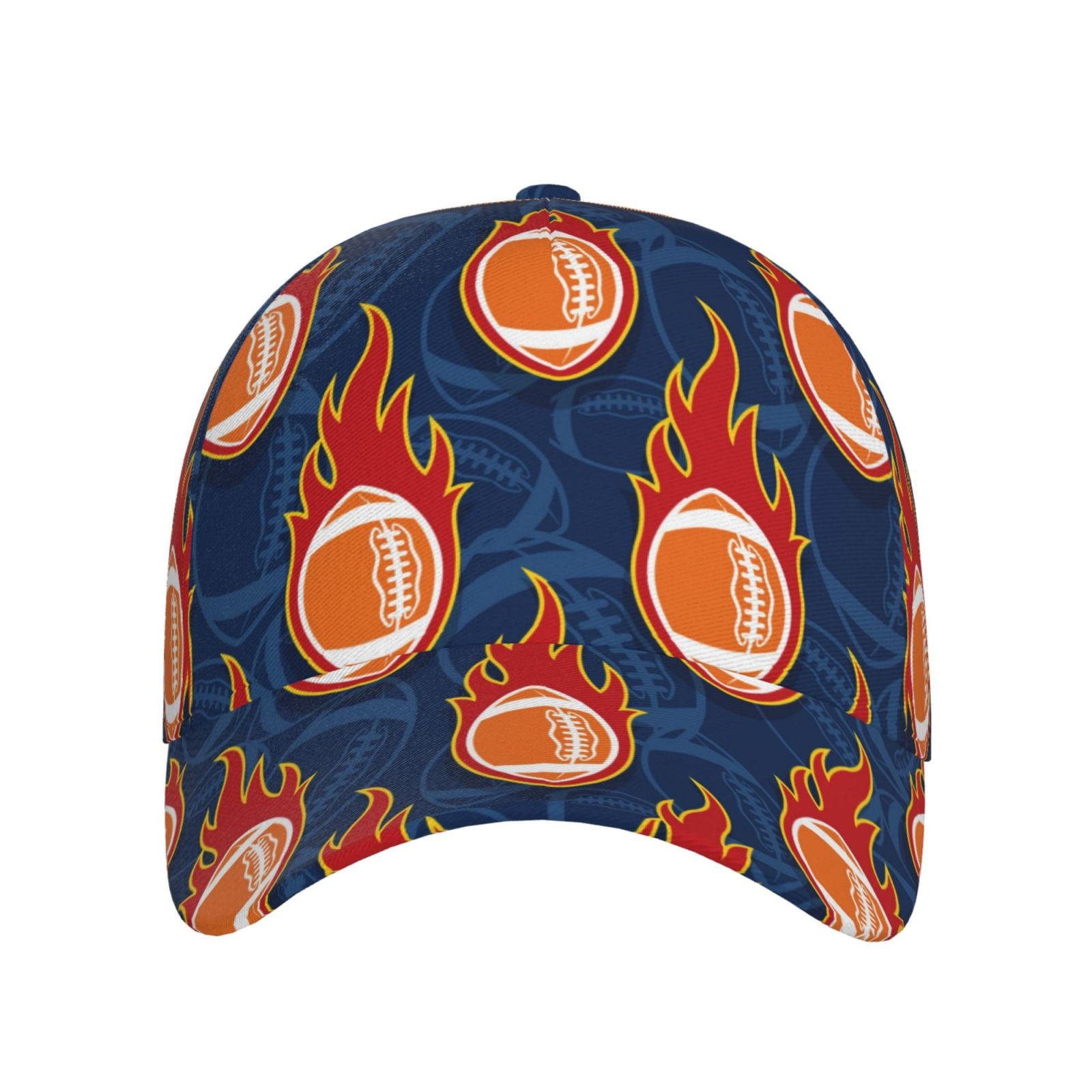 Baseball Cap, American Football Fire Flames Trucker Hats Women Dad Hat ...