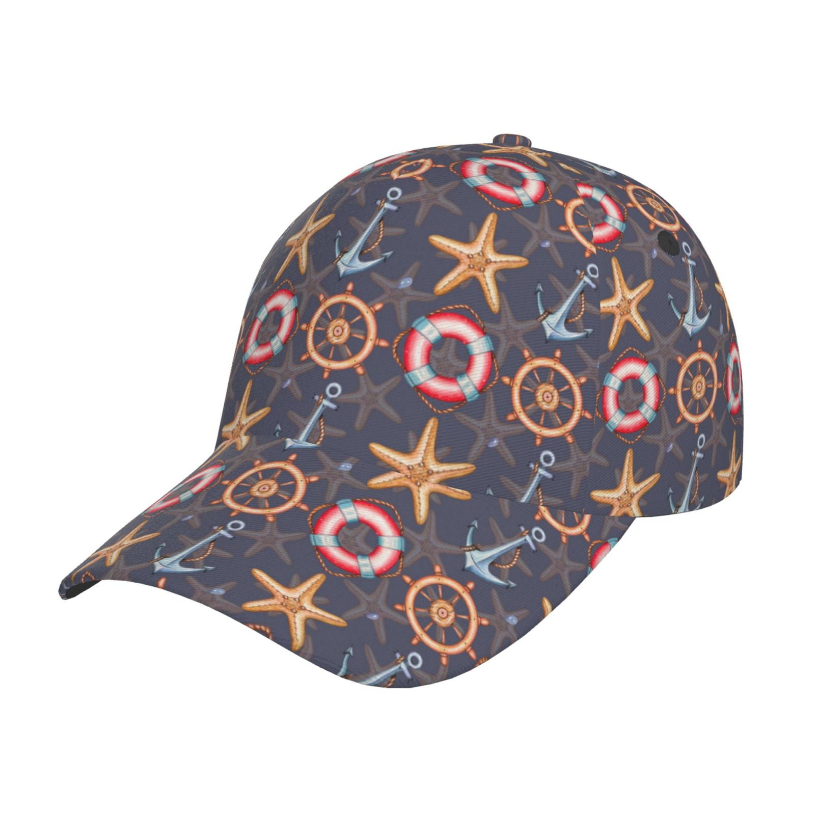 Baseball Cap - Anchors Ship Starfish Cool Adjustable Size Hats For Men ...