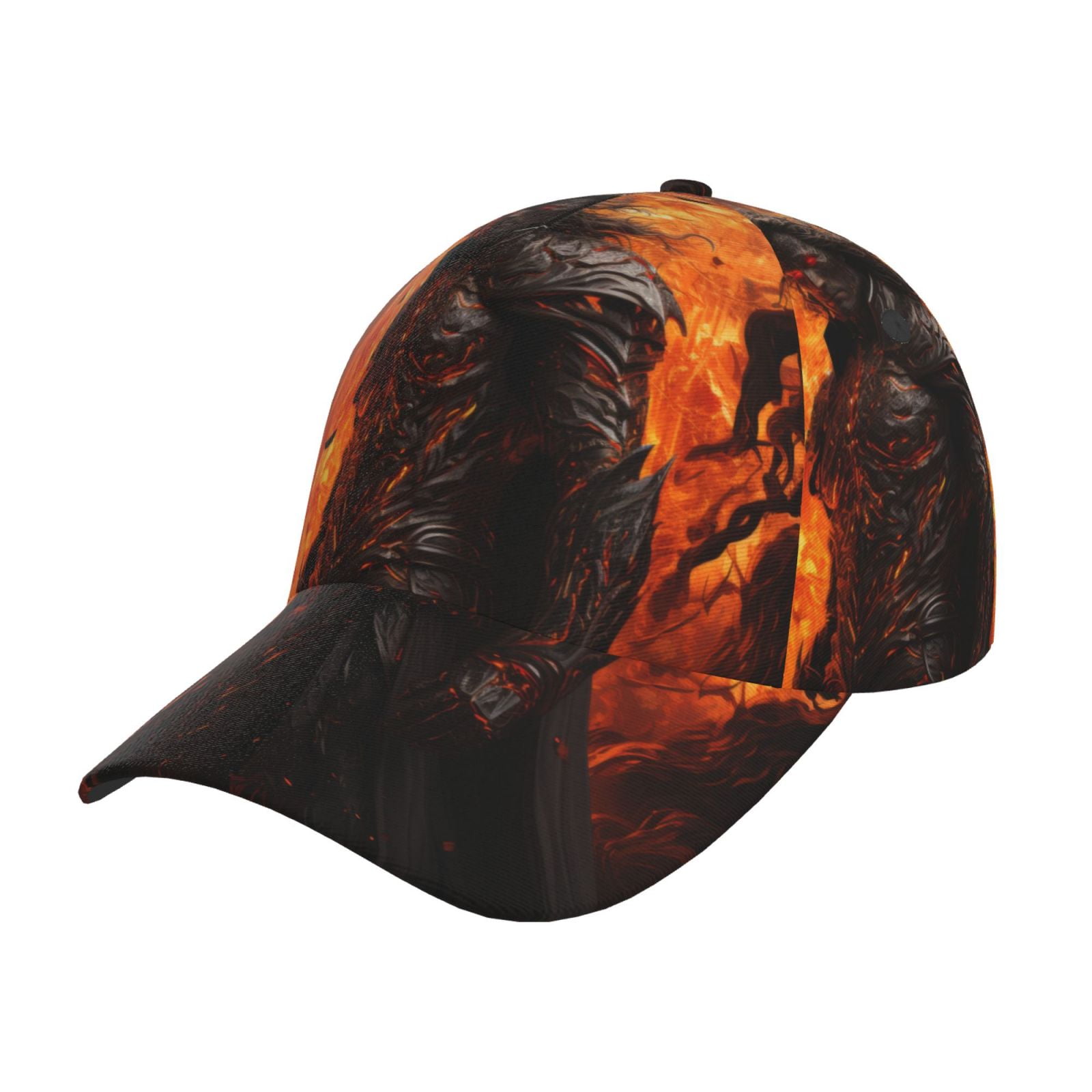 Baseball Cap, Angry Fireball Flame Warrior Sun Hats for Men Women ...