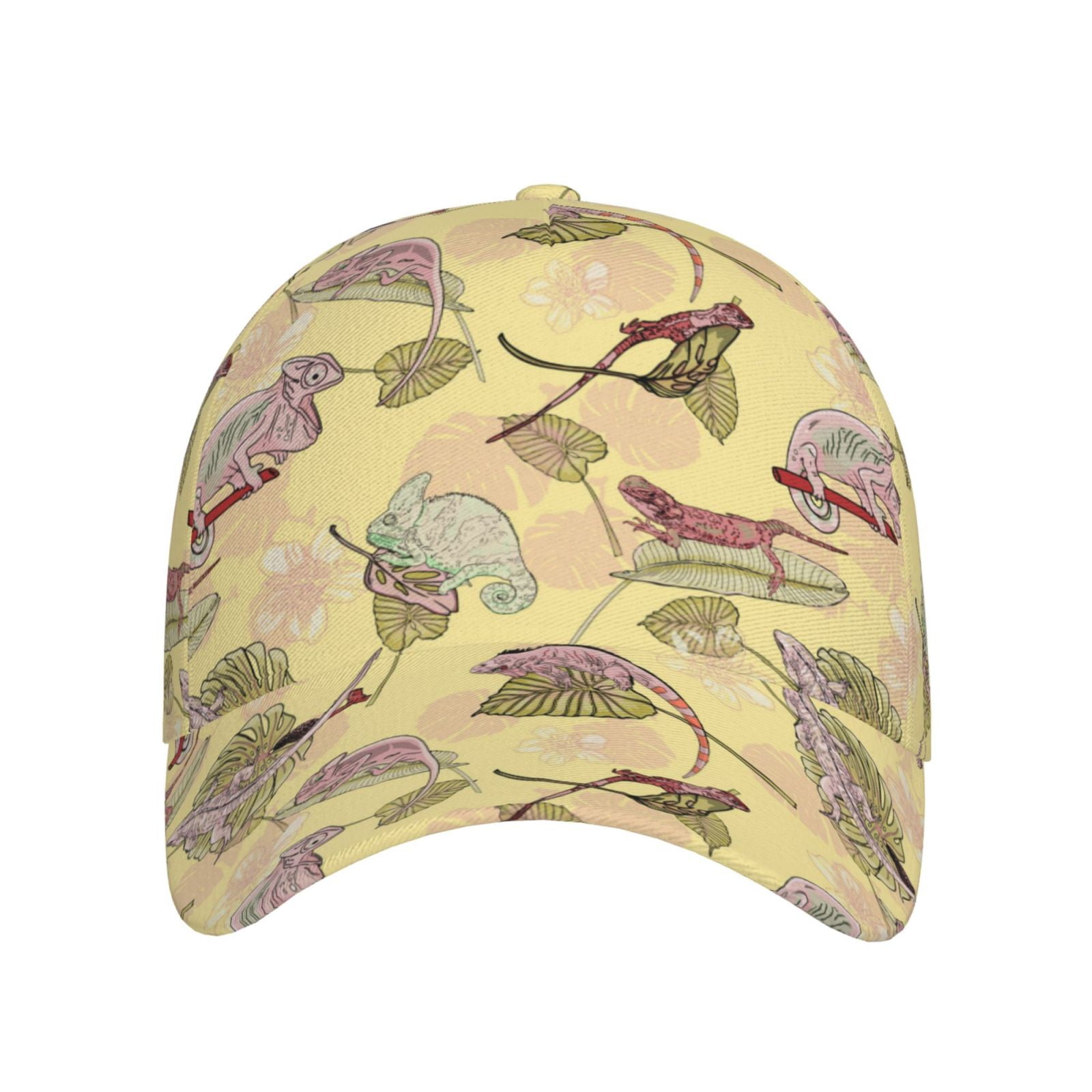 Baseball Cap, Artistic Cute Lizard Chameleon Trucker Hats Women Dad Hat ...