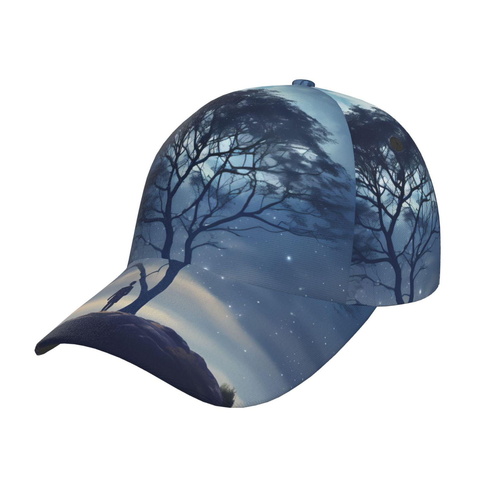Baseball Cap - Artistic Tree Moon Starry Sky Hats for Men Women Low ...