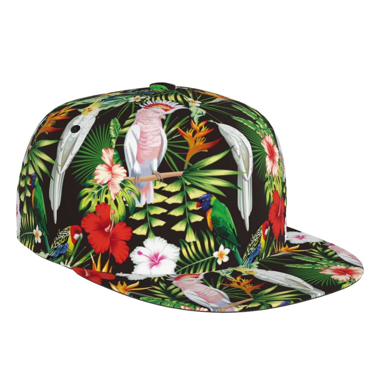 Baseball Cap - Artsy Cute Parrot Palm Leaves Hats for Men/Women Low ...
