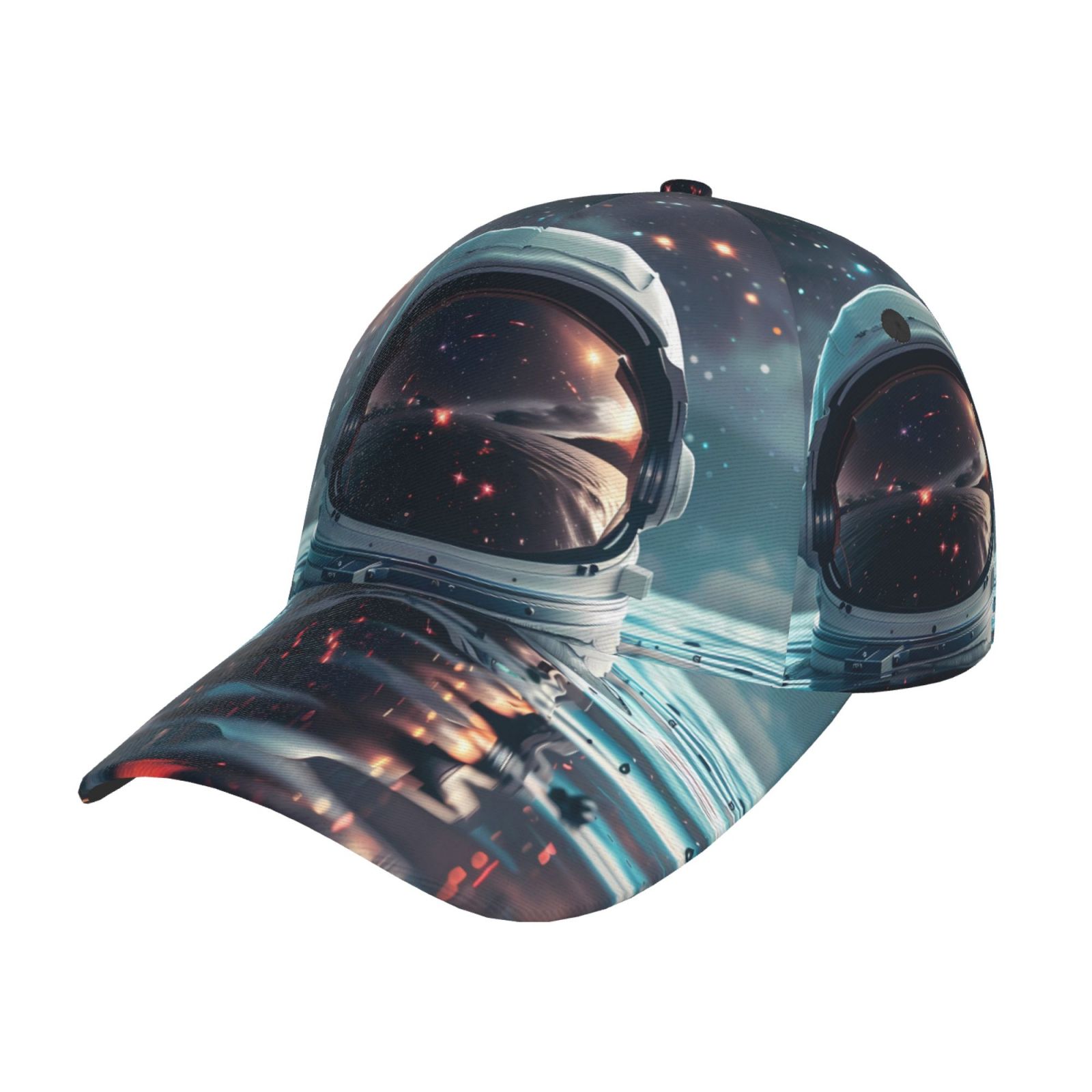 Baseball Cap - Astronaut Helmet Reflections Adjustable Size Hats For ...