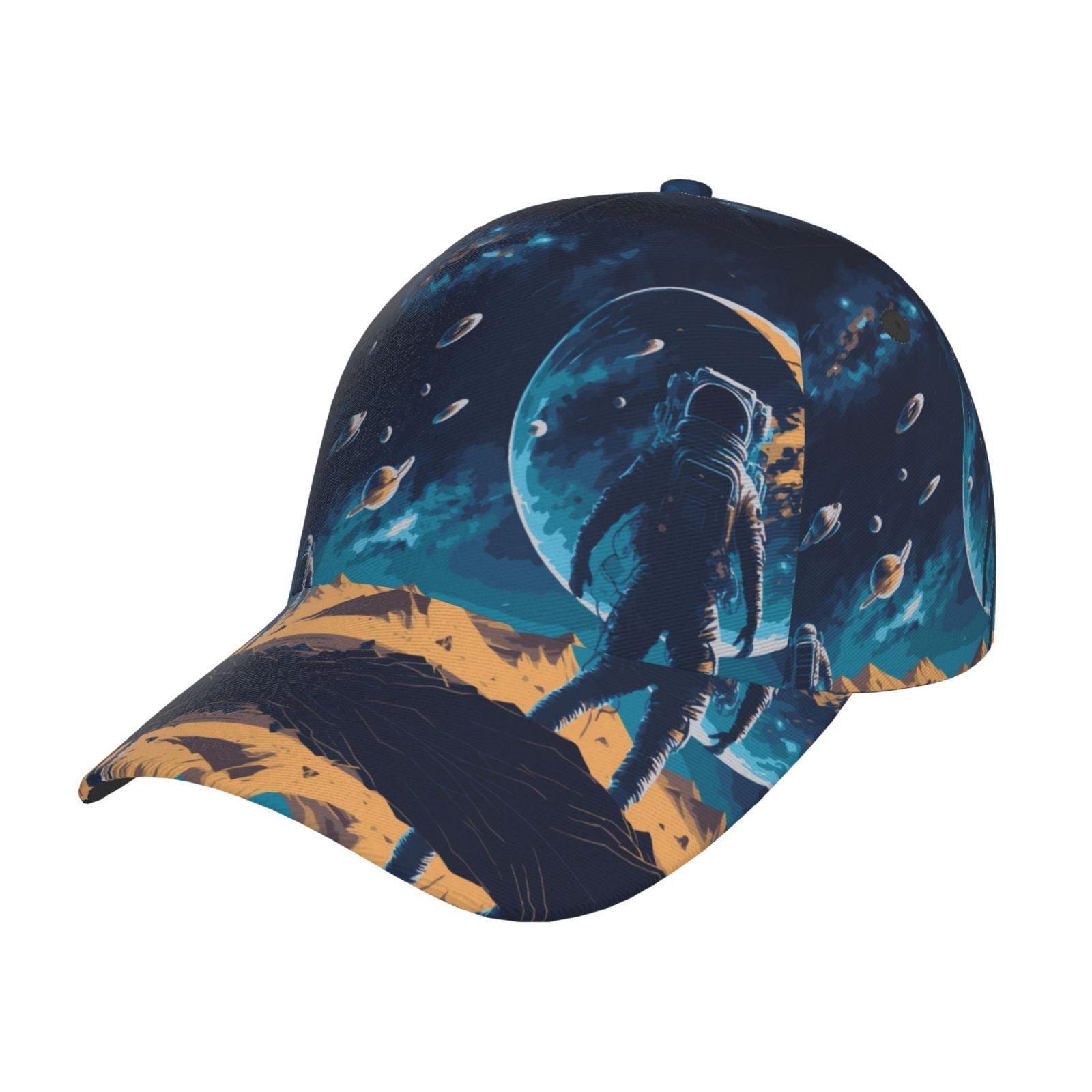 Baseball Cap - Astronaut In A Space Suit On The Planet Hats for Men ...
