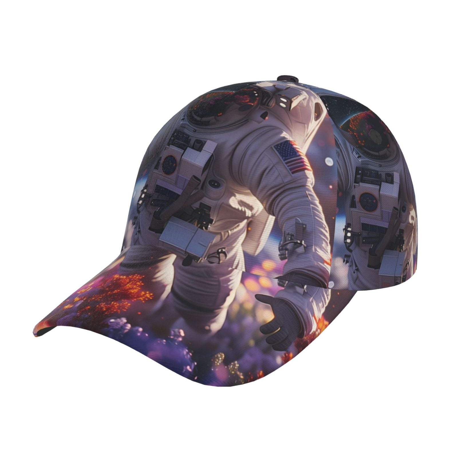 Baseball Cap - Astronaut In Cosmic Garden Hats for Men Women Low ...