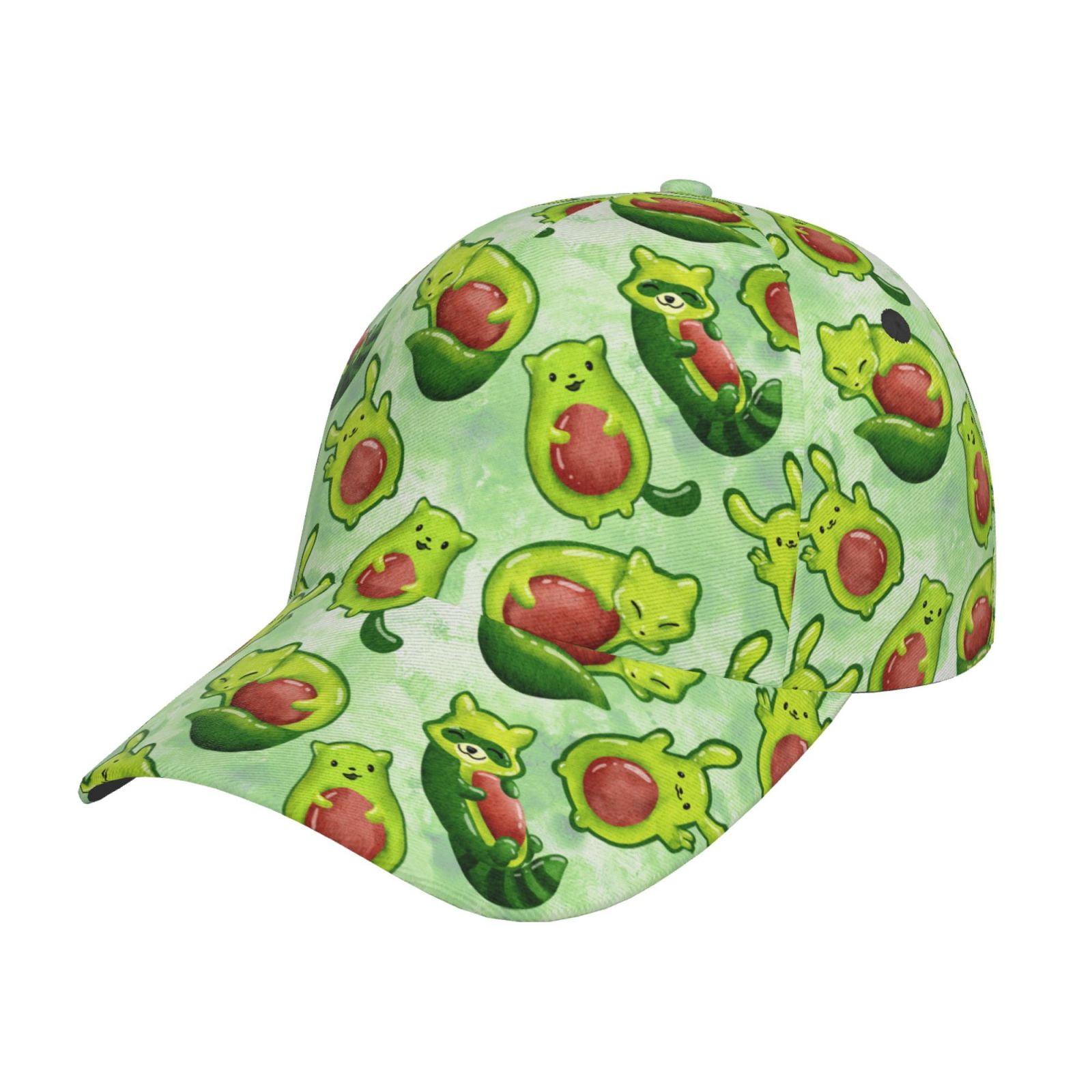 Baseball Cap, Avocado color cute animals Trucker Hats Women Dad Hat for ...