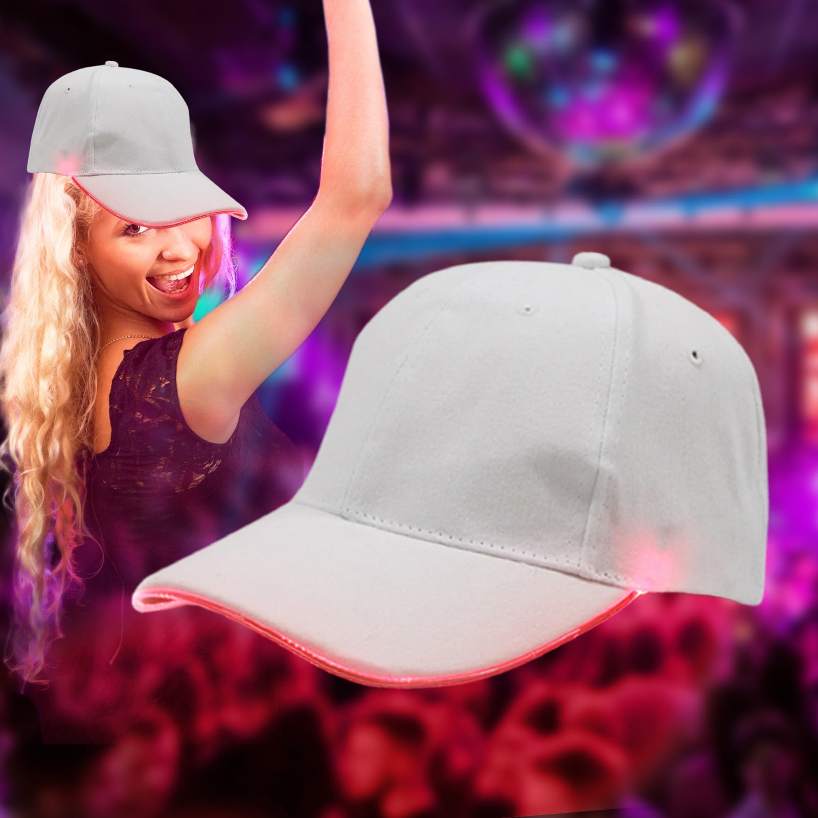 Baseball Cap,Baseball Hat,LED Hat Light Up Baseball Cap Flash Glows ...