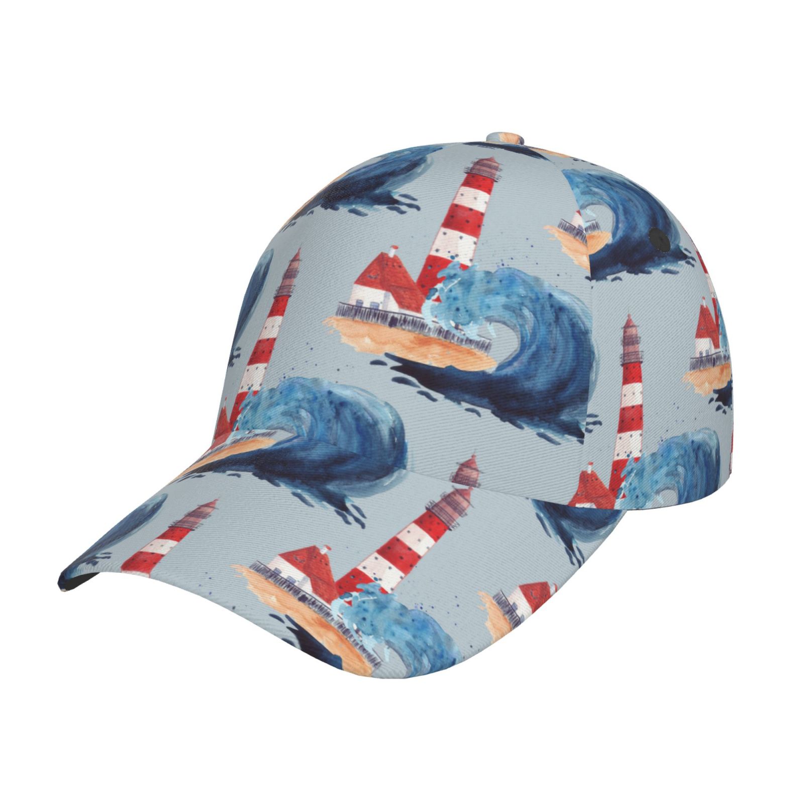 Baseball Cap - Beacon In The Huge Waves Of The Surf Adjustable Size ...