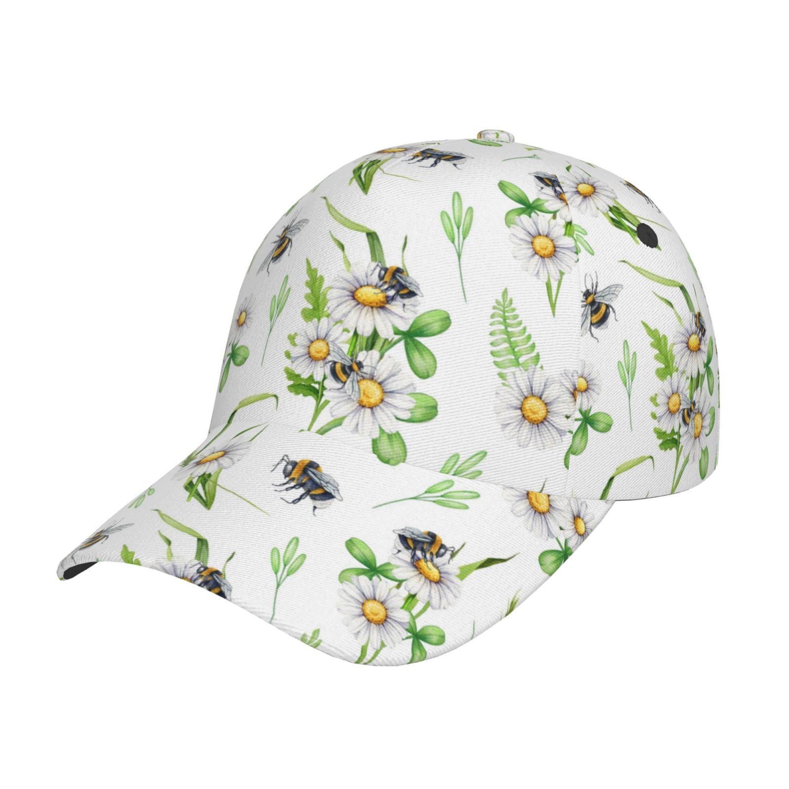 Baseball Cap - Bee bumblebee daisy flower cute Adjustable Size Hats for ...