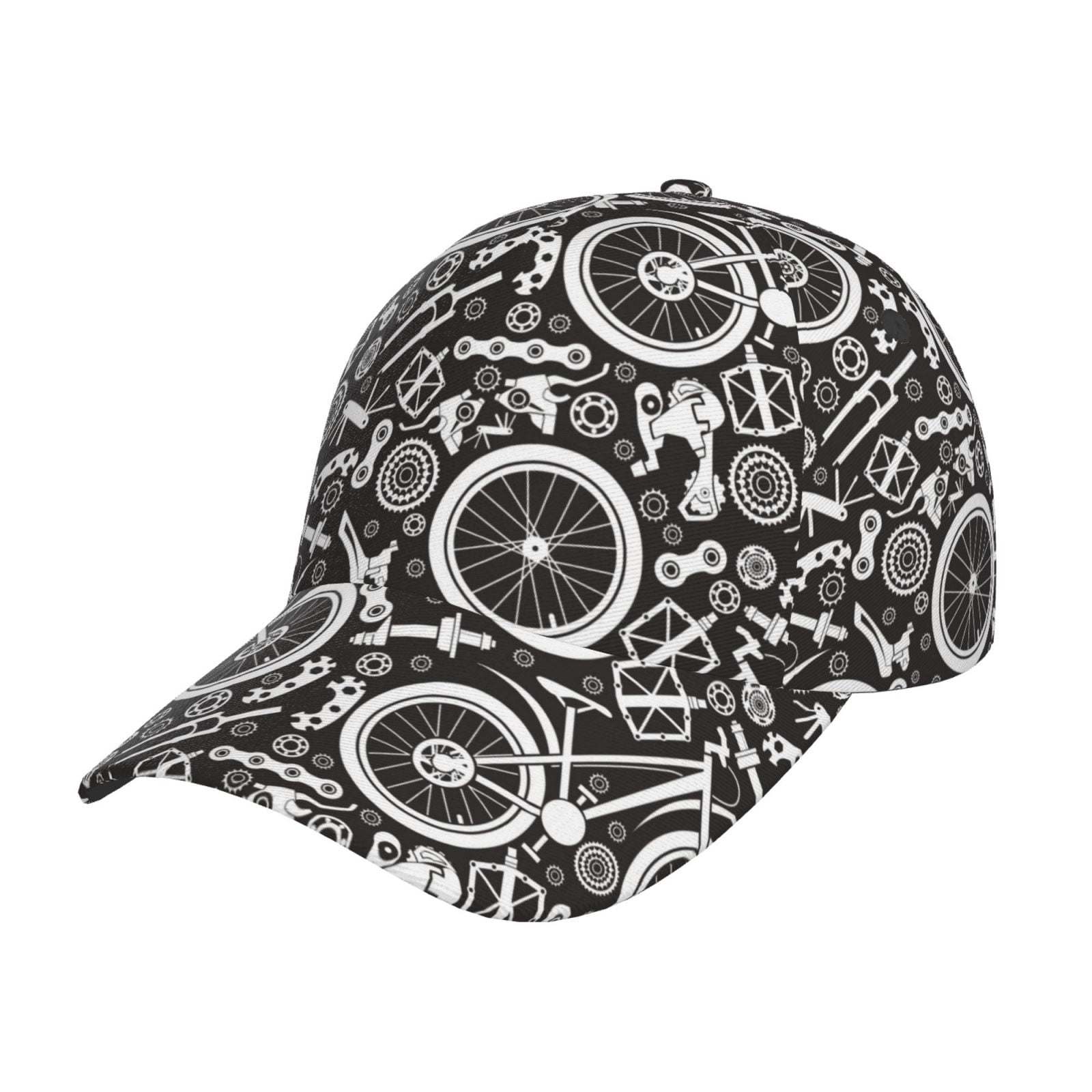 Baseball Cap, Bike Pattern Mechanical Hats For Men Women Low Profile ...