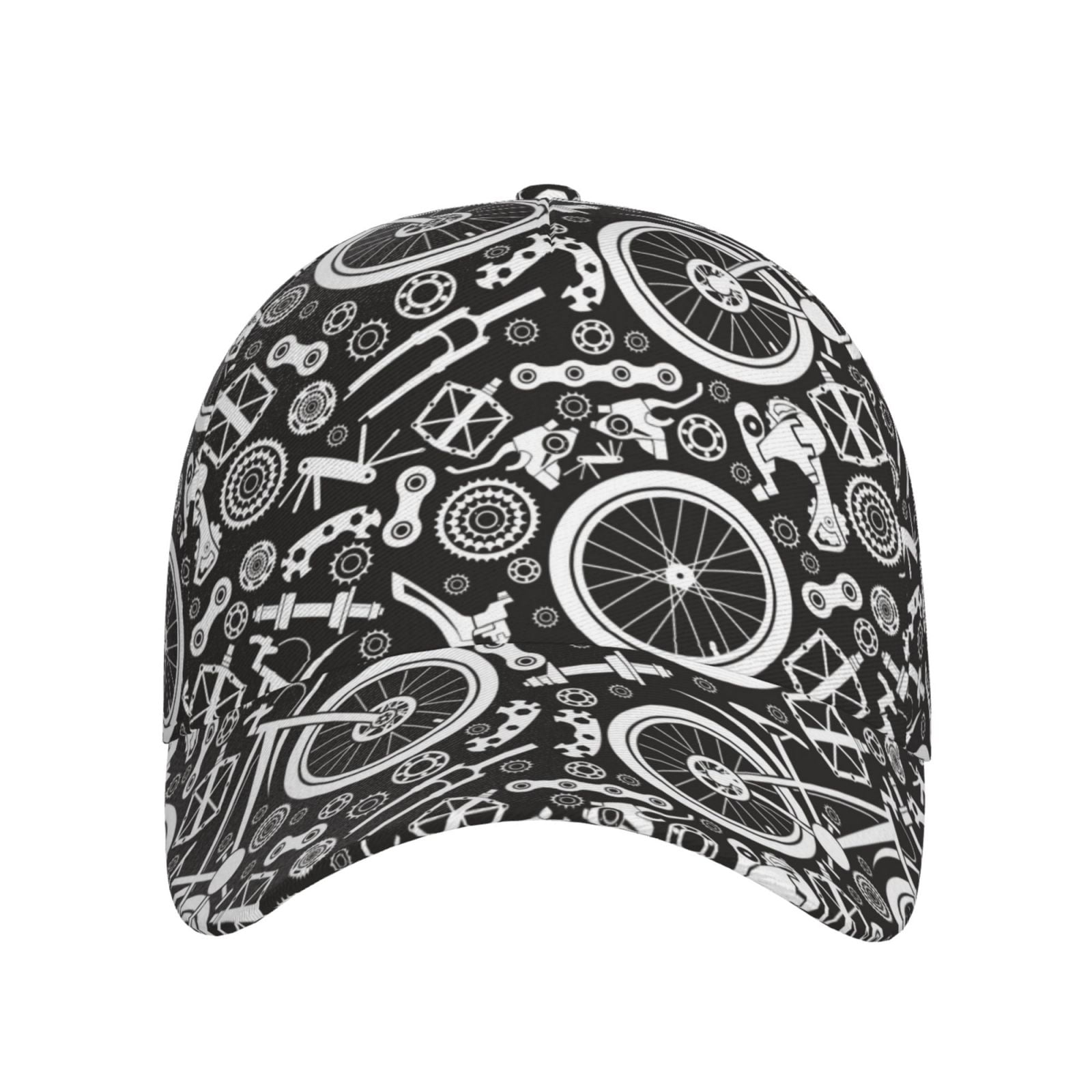 Baseball Cap, Bike Pattern Mechanical Trucker Hats Women Dad Hat For ...