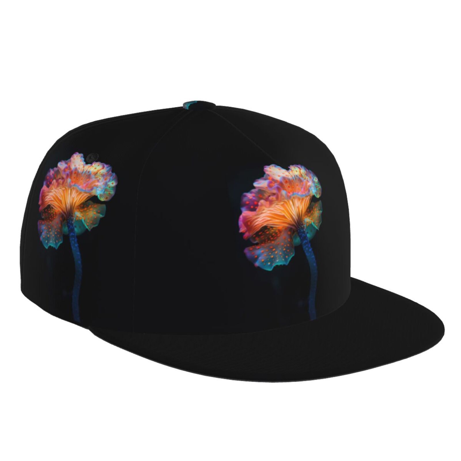 Baseball Cap Bioluminescent Underwater Flower Flat Brim Hats for Men ...